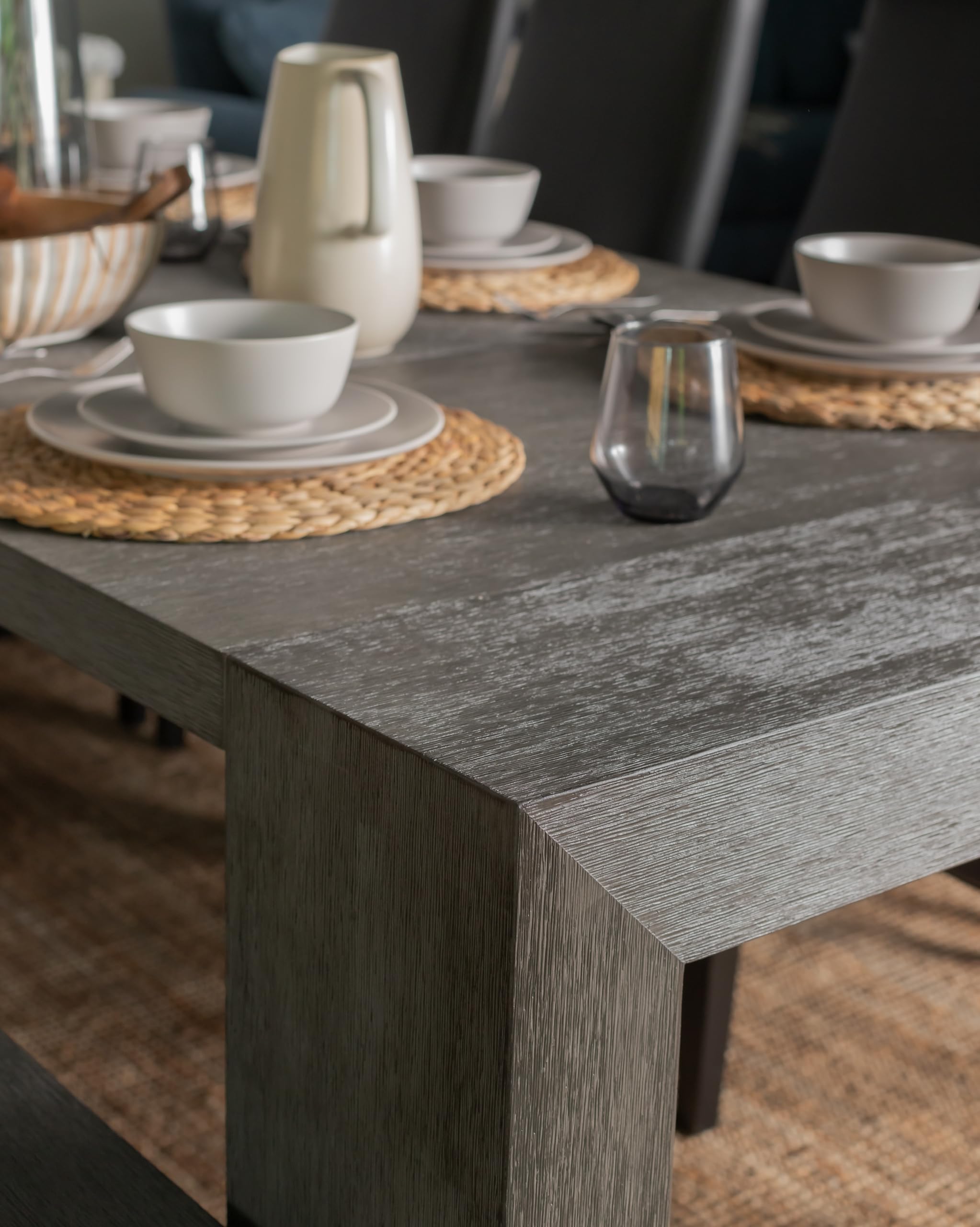 Transformer Table Dining Room Table for 2 to 12, Expandable Dining Table, Coffee Table with Storage Panels Included, Space Saving Furniture (Dark Grey, Table + Bench + Coffee Table)