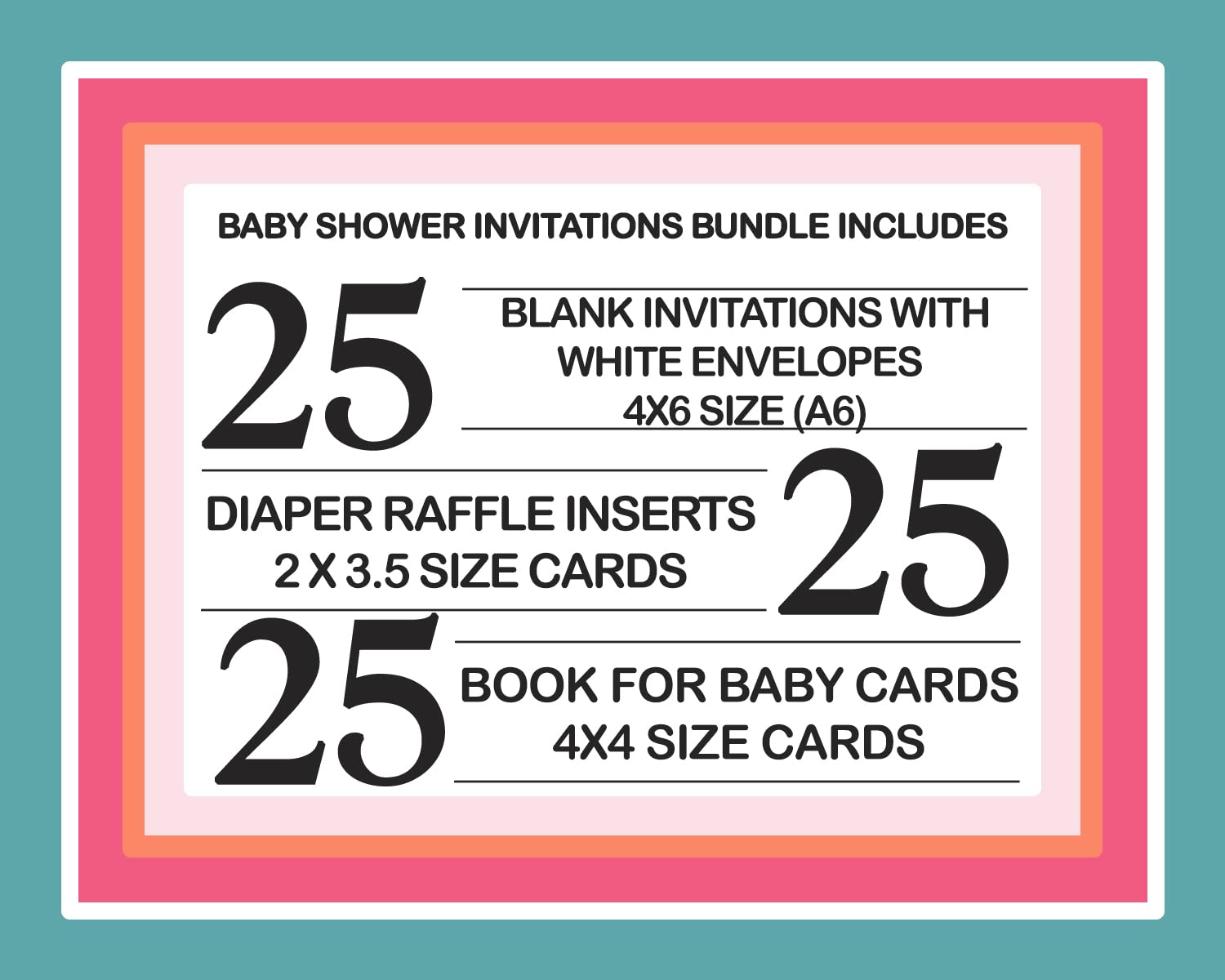 Jungle Baby Shower Invitation Bundle (25 Guests) Pack Includes Blank Invites with Envelopes for Boys or Girls, Diaper Raffle Insert and Bring a Book Cards Set – Royal Safari Theme Gender Reveal
