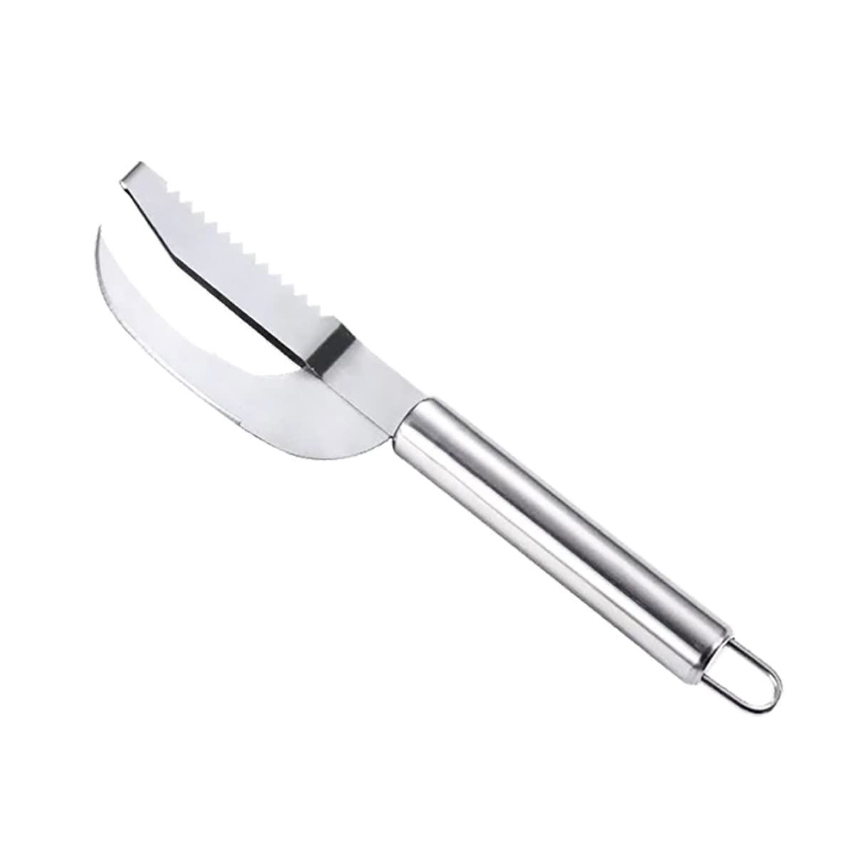 Noslepum Fish Scale Knife Cut / Scrape / Dig 3 In 1, Multifunctional Stainless Steel Fish Belly Knife, Scraper Serrated Skinner Scrape Bone Slicing Tools Kitchen Accessories (YLD-1PC)