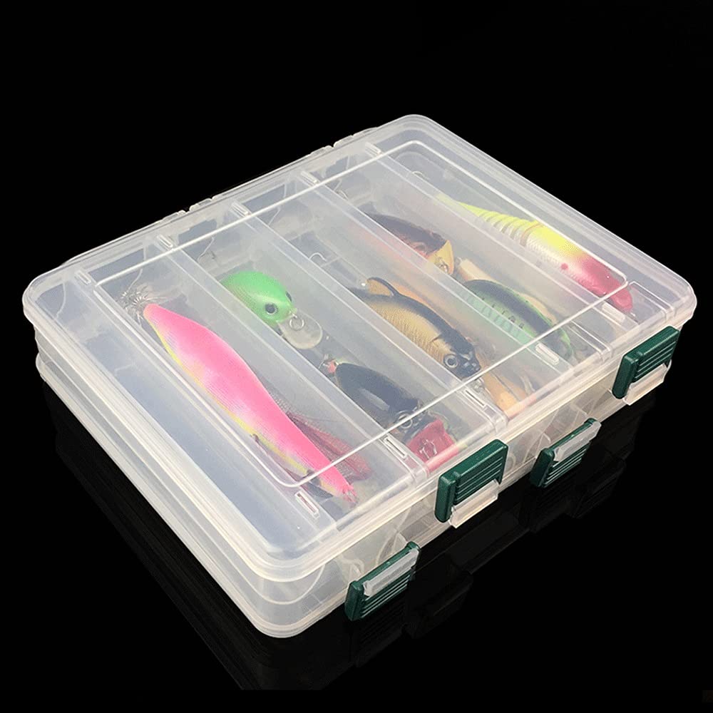 LMMDDP Double-sided Plastic Bait Box Bait Box Fishing Tackle Storage Box Fishing Tackle Tool Box
