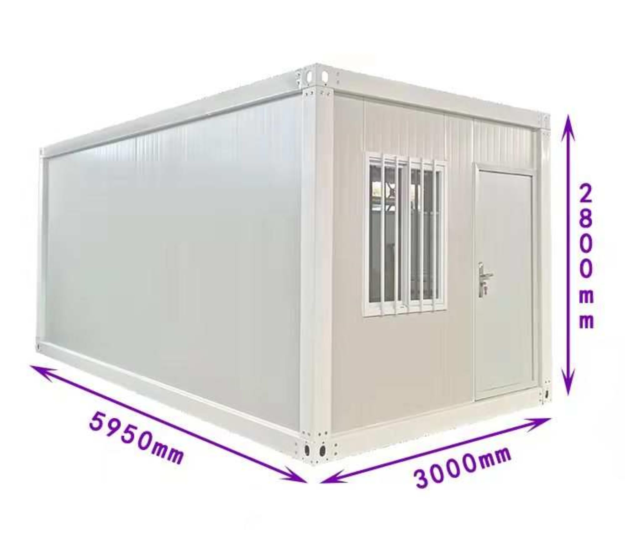 Portable Container Tiny House. Prefab 20ft Home with Bathroom. Container Movable House .Can be Used as a Warehouse, Office, Storage and Guest House, Luxury Bathroom & Shower (with Airconditioning)