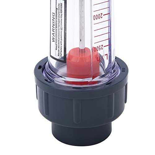 LZS-25(D)Liquid Flowing Meters 250-2500L/H Tube Type Water Rotameter Plastic Flat Mouth Flowmeter 32mm/1.26in Waterflow Controllers Hydraulic Valve Fittings