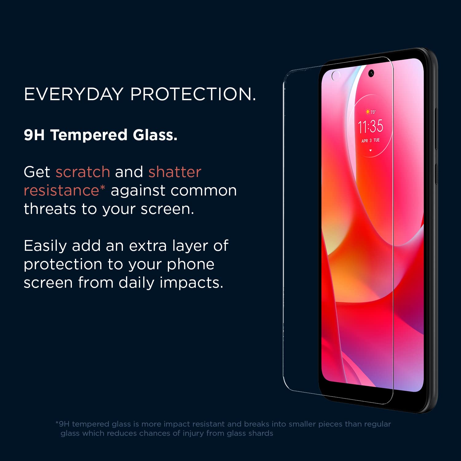 Motorola Moto G Power (2022) Protective Case (Black) + 9H Glass Screen Protector + TurboPower 20W Charger and 3.3ft USB-C Cable