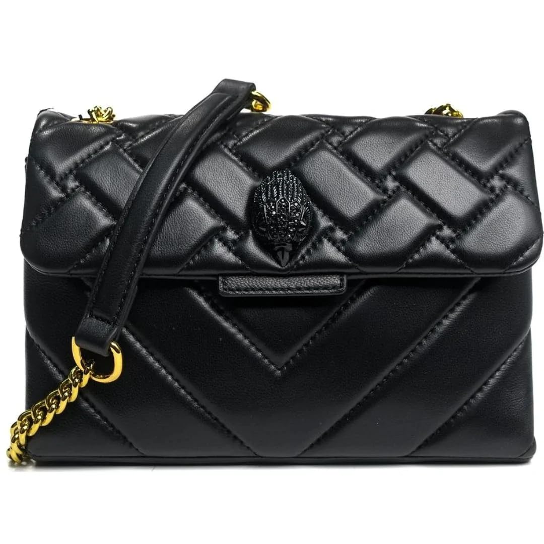 Kurt Geiger Crossbody Womens Black Kensington Drench Quilted Leather Small Bag