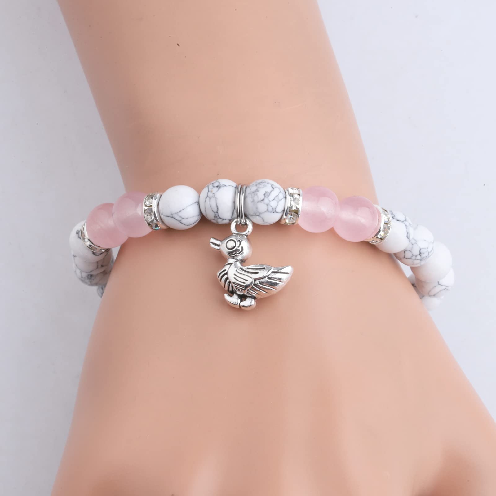 MAOFAED Duck Gift Duck Gemstone Beaded Healing Bracelet Don’t Forget How Ducking Amazing You Are (ducking amazing bead)