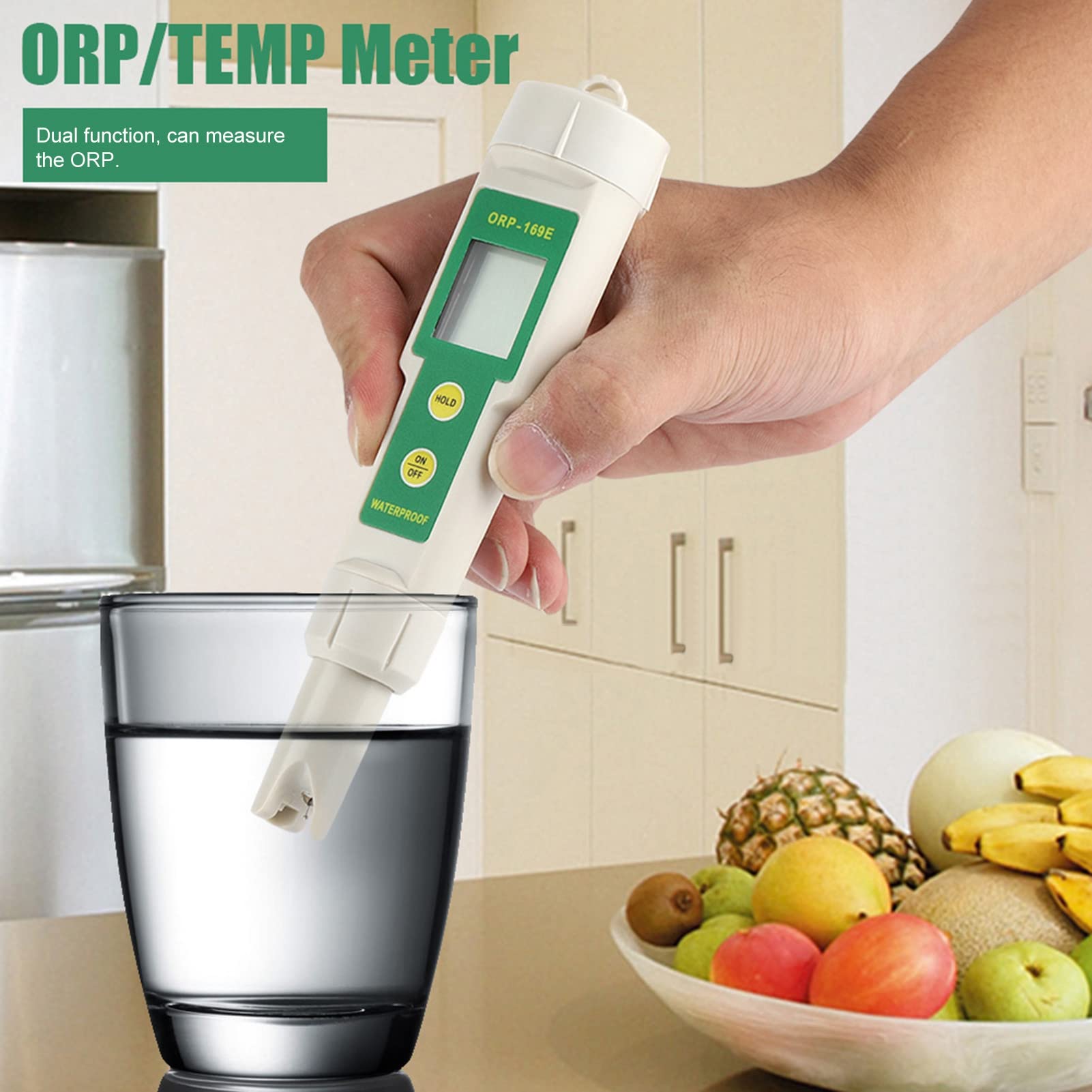 OKJHFD Water Test Pen, 2 in 1 Digital ORP/Temp Meter Tester Aquarium Pool Hydroponic Water Monitor,Digital Water Quality Meter