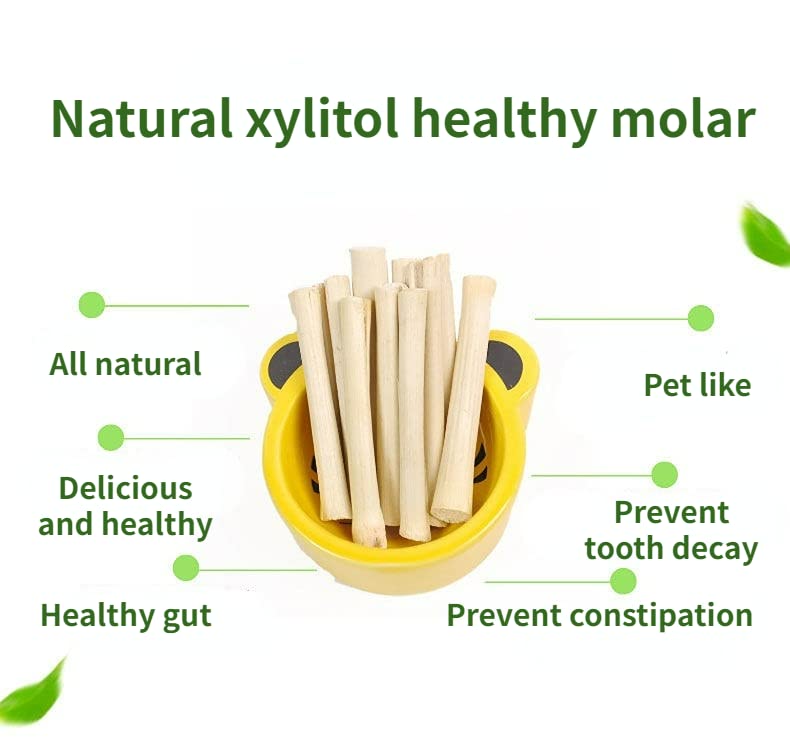 Sweet Bamboo Chew Sticks for Rabbits, Bunny Molar Treats Snack for Small Animals Hamster Chinchilla Guinea Pigs Rabbit Squirrel Natural Teeth Grinding Toys (500g/1.1lb)
