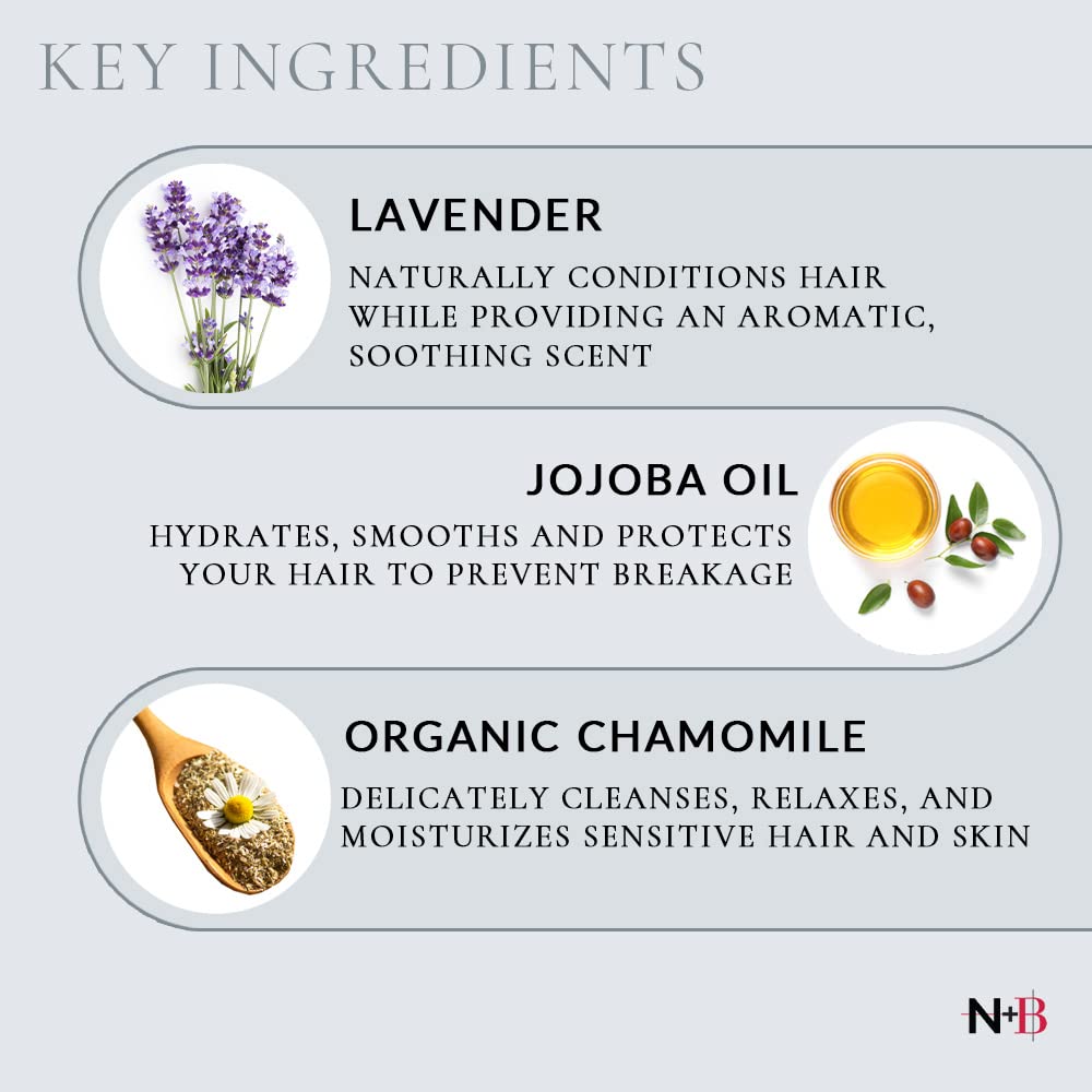 N+B Tearless Collection | Gentle Tear Free Formula | Safe for ALL Ages | Certified Organic Ingredients | USA Made (Shampoo/Conditioner/Detangler)