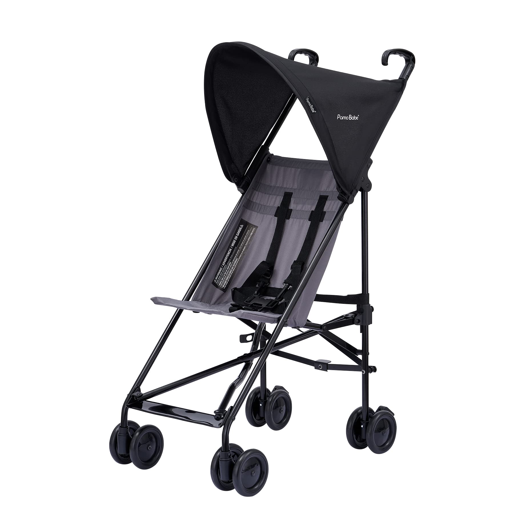 Pamo Babe Baby Umbrella Stroller, Lightweight Stroller, Compact Foldable Travel Strollers for Babies and Toddlers up to 33 lbs(Black)