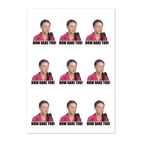 How Dare You - Sticker Sheet - for Your Gas Tank/Gas can/Lawn Mower/Die-Cut Stickers Decals/Truck/Car/Car/Van/Graphic/Snow Blower/Snow Mobile