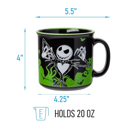 Silver Buffalo Nightmare Before Christmas Scary Jack 20oz Ceramic Camper Mug