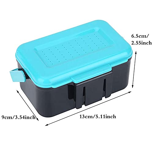 LMMDDP Portable and Durable Plastic Fishing Tackle Box Portable Fishing Bait Storage Box