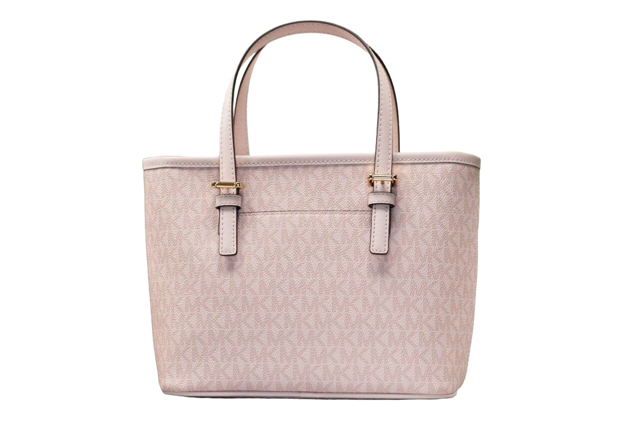 MICHAEL KORS Jet Set Travel Extra Small Top Zip Tote Bag Crossbody Strap (DK Powder Blush)