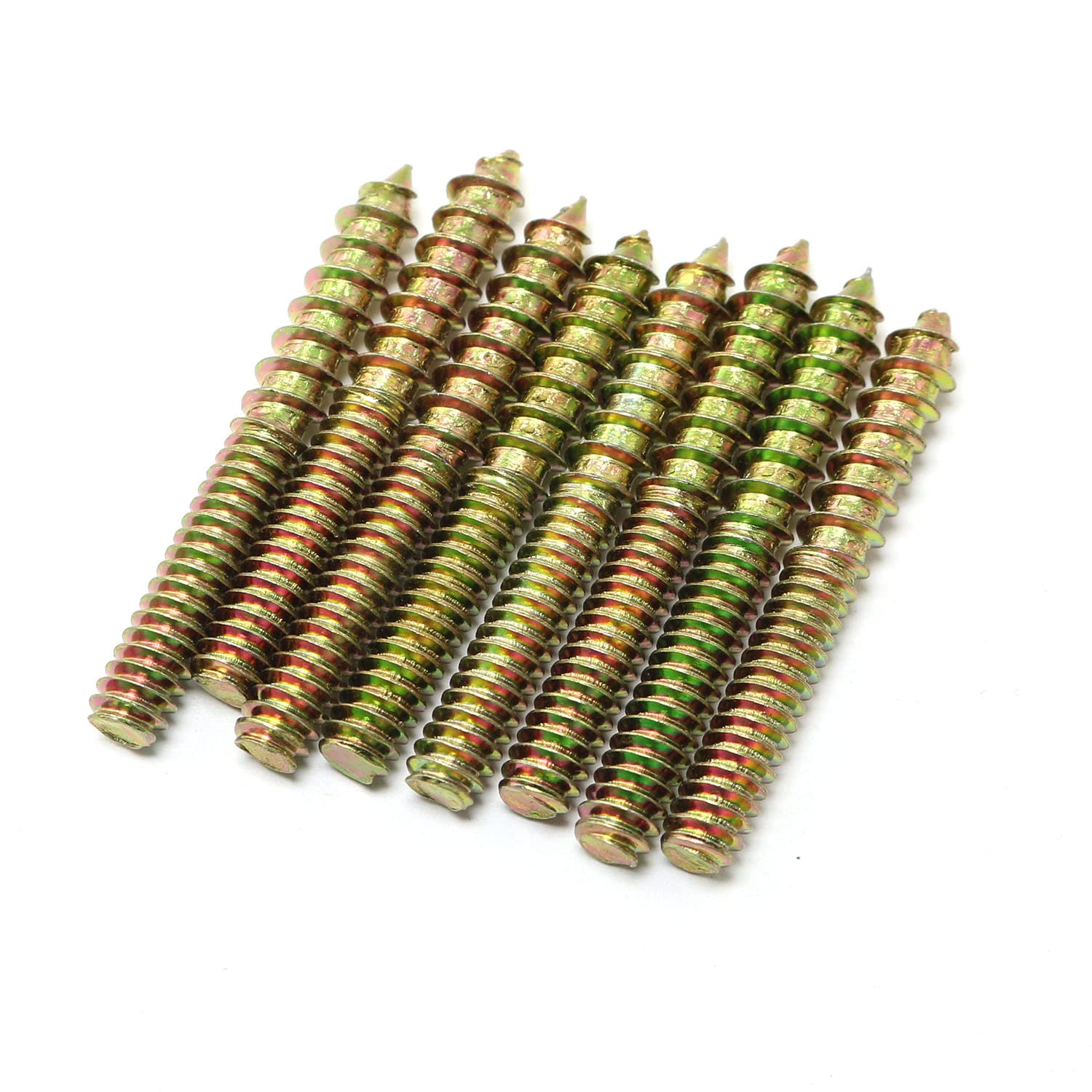 Pro Bamboo Kitchen 8pcs 3/16-24 x 1-1/2" Hanger Bolts Double Headed Bolts Self-Tapping Screw Hanger Bolts for Furniture