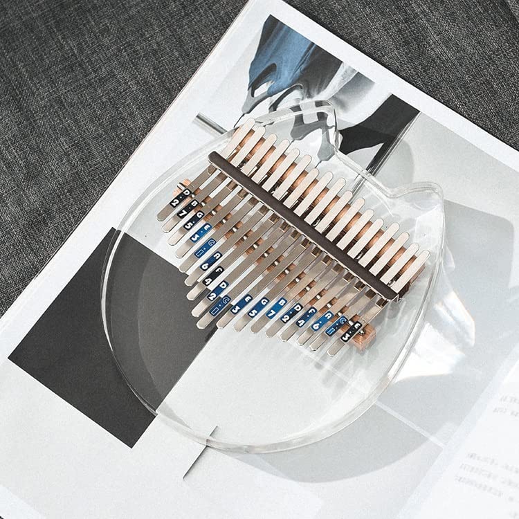 KXDFDC Kalimba Thumb Piano Crystal Transparent Mini Finger Piano Kabalin Beginner 17-Tone (Color : E, Size : 17 Keys)