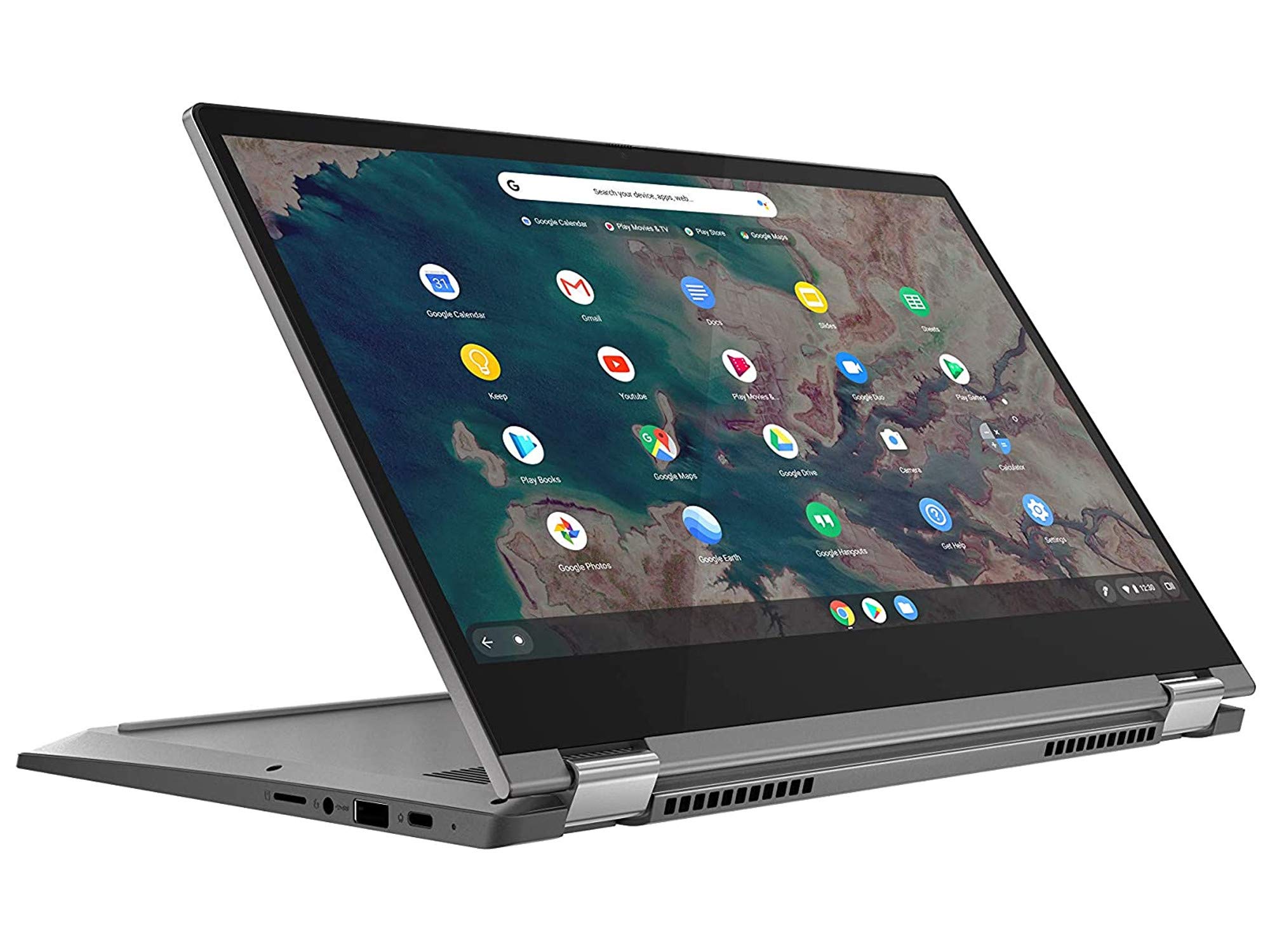 Lenovo Chromebook Flex 5 Laptop, 13 Inch FHD Touch Display, Intel Core i3-10110U Processor, 4GB RAM, 192GB Storage (64GB eMMC + 128GB MicroSD), Webcam, WiFi, Bluetooth,+ MicroSD