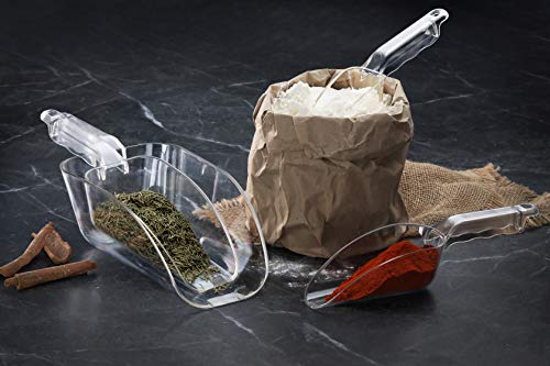 New Star Foodservice 34387 Polycarbonate Plastic Utility Ice Scoop, Clear, 6-Ounce