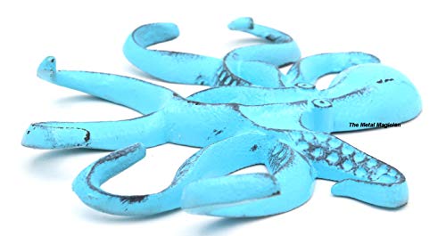 Swimming Octopus Key Hook Antique Look/Distress Blue/Vintage Hook/Sea Theme Hook/Coastal Hook and Swimming Octopus Key Hook Antique Look/Distress Pink/Vintage Hook/Sea Theme Hook/Coastal Hook