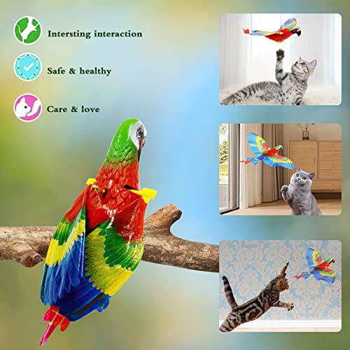 TCIOD Flying Bird Cat Toy Interactive Cat Toy Hanging Simulation Bird Cat Toy Interactive for Indoor Cats Kitten Play Chase Exercise Eliminating Boredom