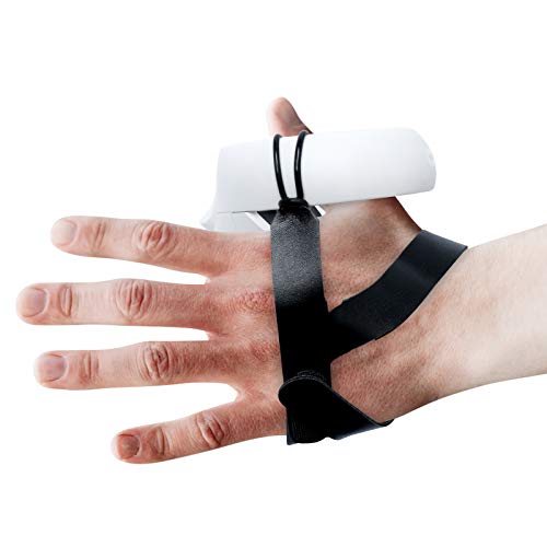 MODJUEGO Leather Long Wrist Band Strap for Oculus Quest 2 VR Accessories Anti Falling Handle Long Fixed Strap Belt Handle Grip