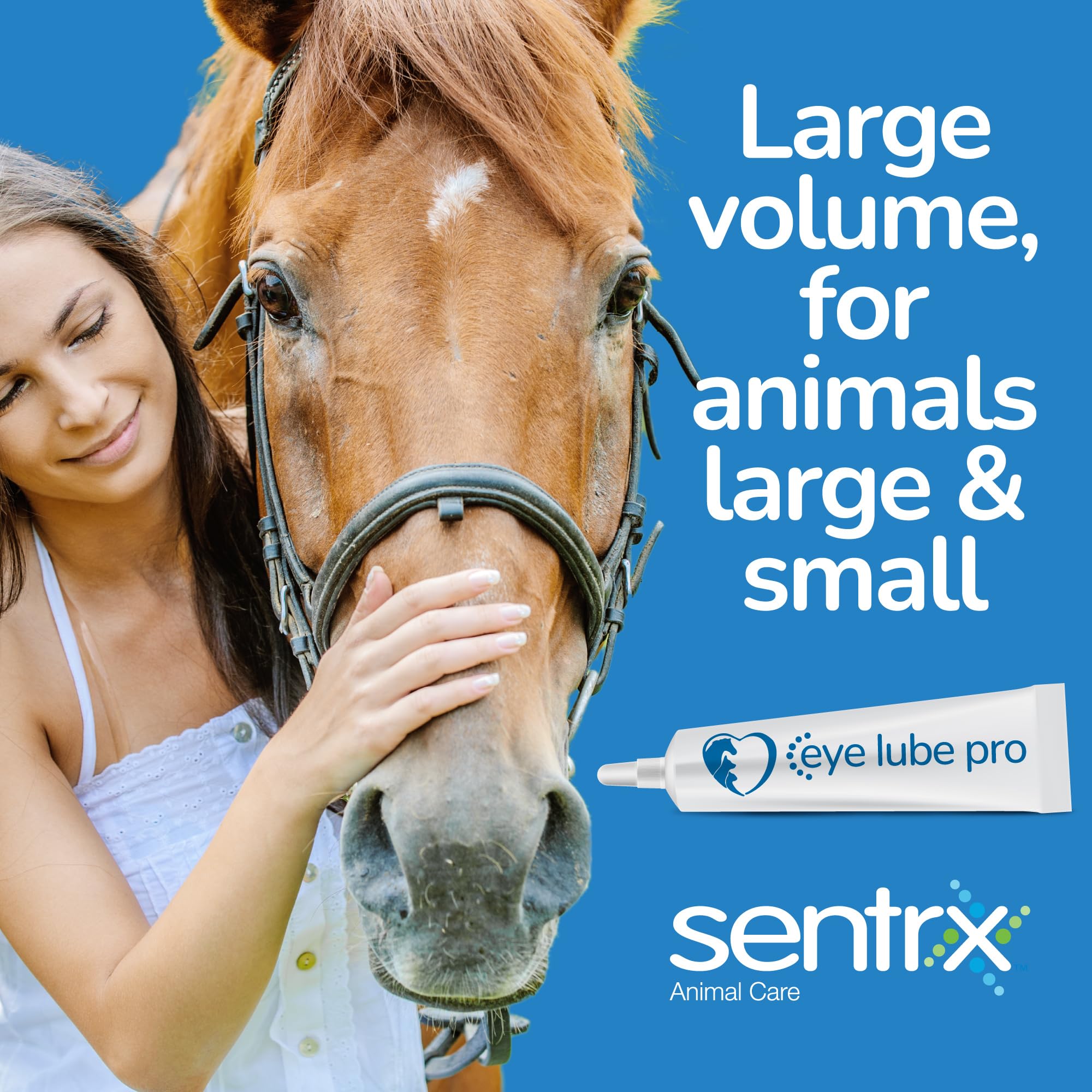 Sentrx Eye Lube Pro, Hyaluronic Acid Drops for Dogs, Cats, Horses, Dry Eye & Redness Relief Ointment, 20g, Pack of 3