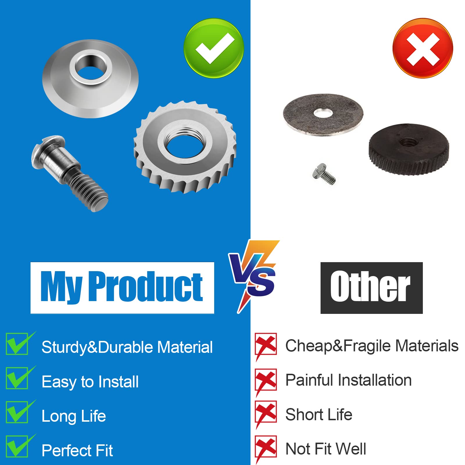 New Upgraded KT2326 Replacement Knife Gear Kits for Edlund 203 266 745-015 and 745-017 Electric Can Openers Parts