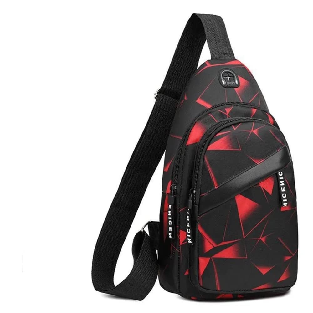 Multipurpose Sling Shoulder Crossbody Chest Bag With Adjustable Strap, Lightweight For Walking Running Cycling Hiking Travel