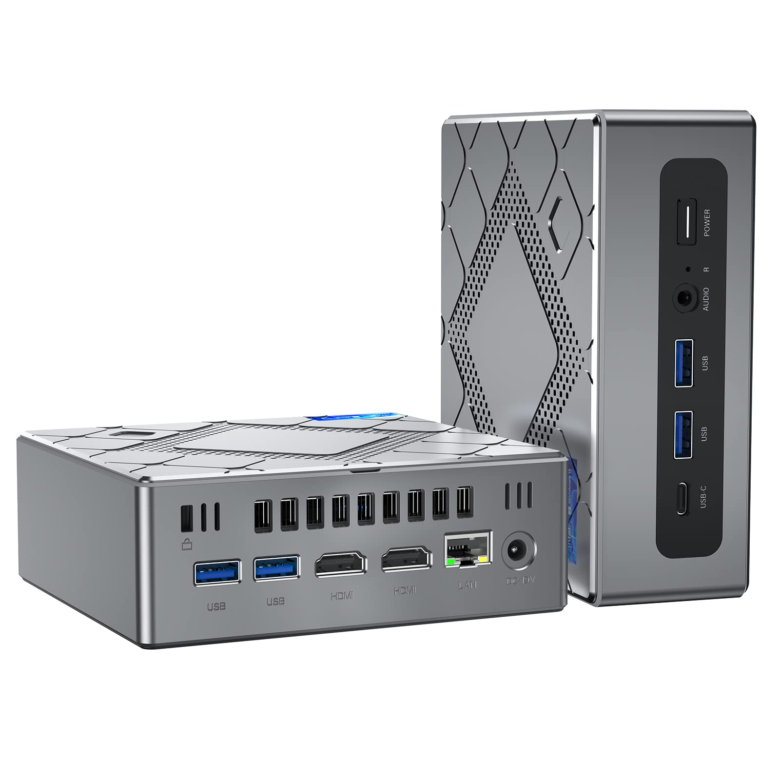 KAMRUI Mini PC Intel Core i7-10810U (up to 4.9GHz) Mini Tower Computer, 16GB RAM 512GB SSD Small Desktop PC Type-C USB3.0 VESA for 4K HDMI 3 Screen Display Gift Home Theater Office