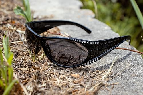 Global Vision Marilyn-1 Women's Motorcycle Sunglasses W/ 50 Crystal Bling Rhinestones Eyewear