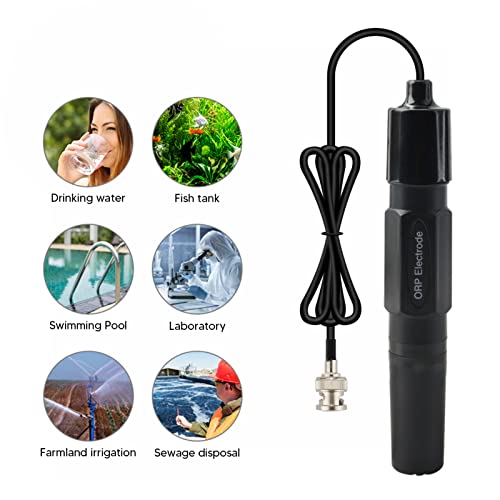 PH Probe, 0.00 To 14.00PH Waterproof Lightweight PH Electrode for Aquaculture (1.9m)