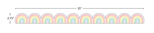 Teacher Created Resources Pastel Pop Rainbows Die-Cut Border Trim, 35 Feet