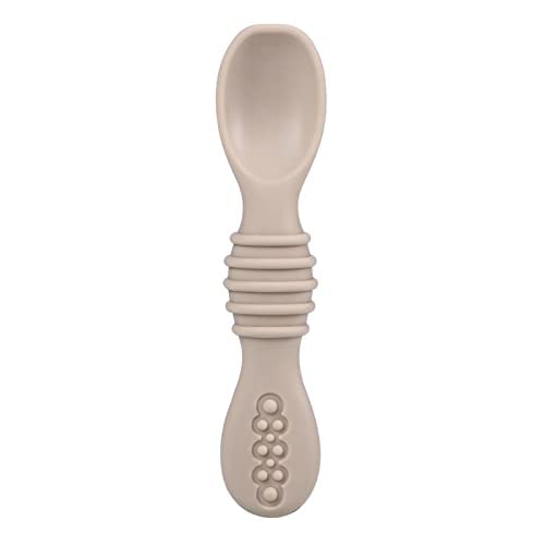 PandaEar 3 Pack Baby Led Weaning Spoons| Silicone Baby Spoons Self Feeding Utensils, Toddler Infant Feeding Spoon First Stage