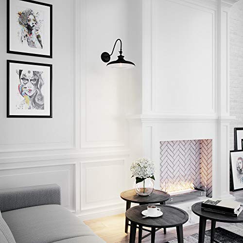 Globe Electric 44095 Aedan 1-Light Swivel Wall Sconce, Black Finish, Bulb Not Included