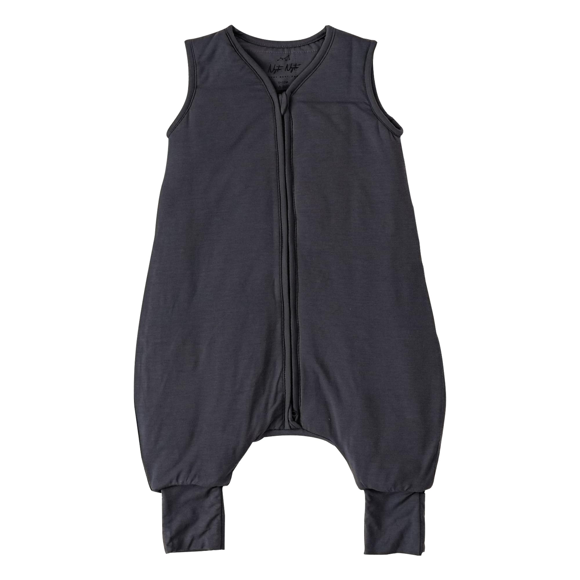 Nyte Nyte Baby - 1.-TOG Gray, 6 to 12 Months, Sleeveless Sleep Sack, Soft Baby & Toddler Sleeping Sack, Breathable Sleep Sack with Adjustable Feet Cuffs & Anti-Slip Grip