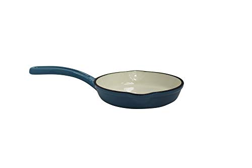 Mirro MIR-19060 6" Mini Cast Iron Skillet, Teal, Ready to Use