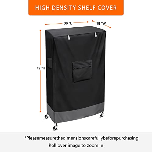 SCHLEUDER Shelf Cover Wire Rack Cover Storage Rack Cover For Sundries, High Density Shelf Cover,Cover for Storage Shelves Suitable for Rack (36" L x 18" W x 72" H)