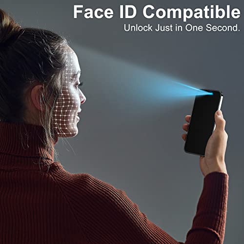 TECHO Privacy Screen Protector Compatible with iPhone 14 Pro Tempered Glass Film (Edge to Edge Full Coverage) (Anti Spy Private) (9H Hardness) (2 PACK) (6.1 inch)
