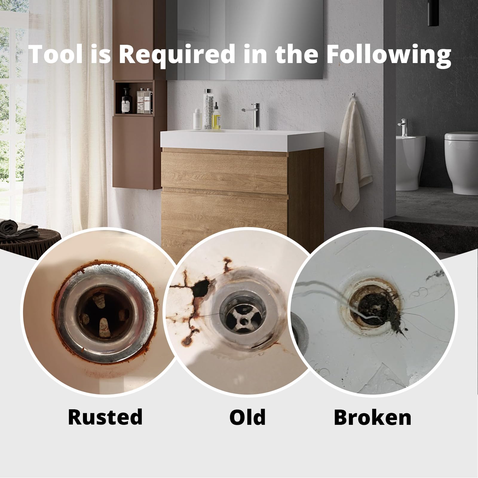 Tub Drain Removal Extractor Tool Remove The 1.5 inch Old, Broken, Stubborn and Rusted Drain Tub Bathtub Removers( 05255 1.5" )