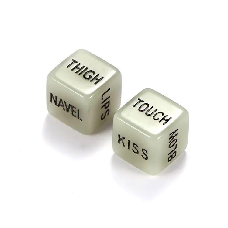 Glow in The Dark Couples Dice - The Original Adult Dice Game - Perfect for Date Night, Travel, Parties, and Game Night