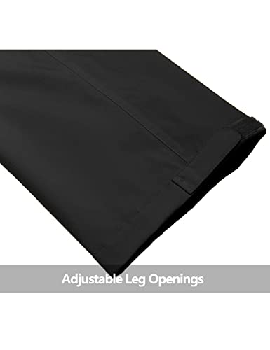 Little Donkey Andy Mens Waterproof Rain Hiking Pants Lightweight Quick Dry Outdoor Mountain Pants Black XL