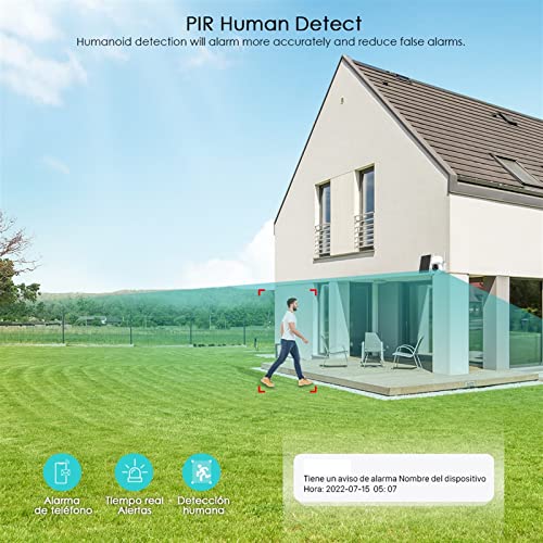 Security Camera Camera Solar Camera Wifi Outdoor 1080P PIR Human Detection Wireless Surveillance IP Cameras With Solar Panel 7800mAh Recharge Battery Surveillance Camera with Spotlight ( Color : 1080P
