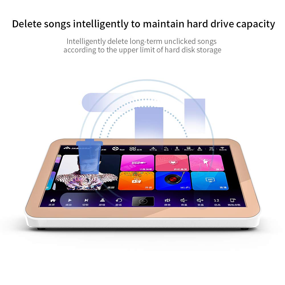 InAndOn V5 Smart Karaoke Player [6T ],Capacitive Touch Screen， Desktop Type, Easy to Carry, 15.6 inches, Cloud Song Update, Android, English, Traditional Chinese, 110Vsupport.
