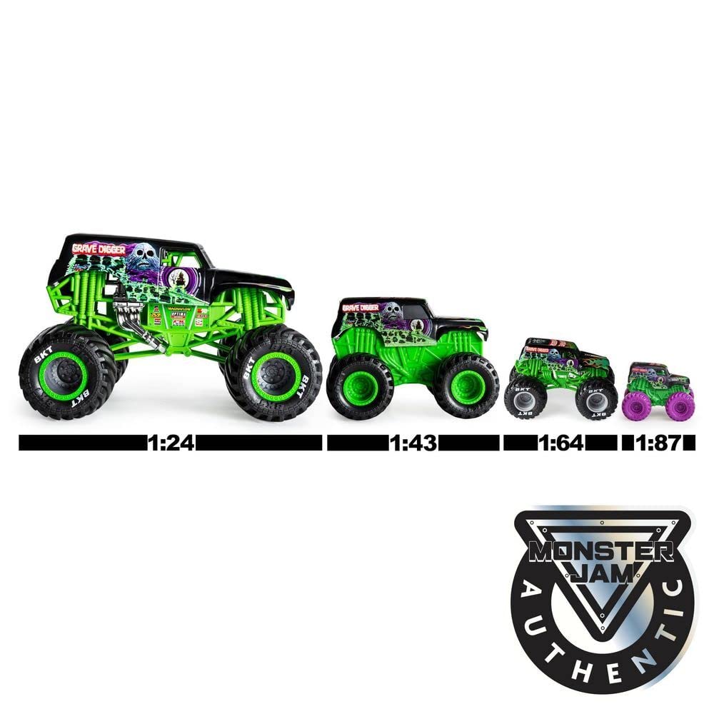 Monster Jam 2022 1:64 Diecast 2-Pack Bulldozer vs Racing Stripes