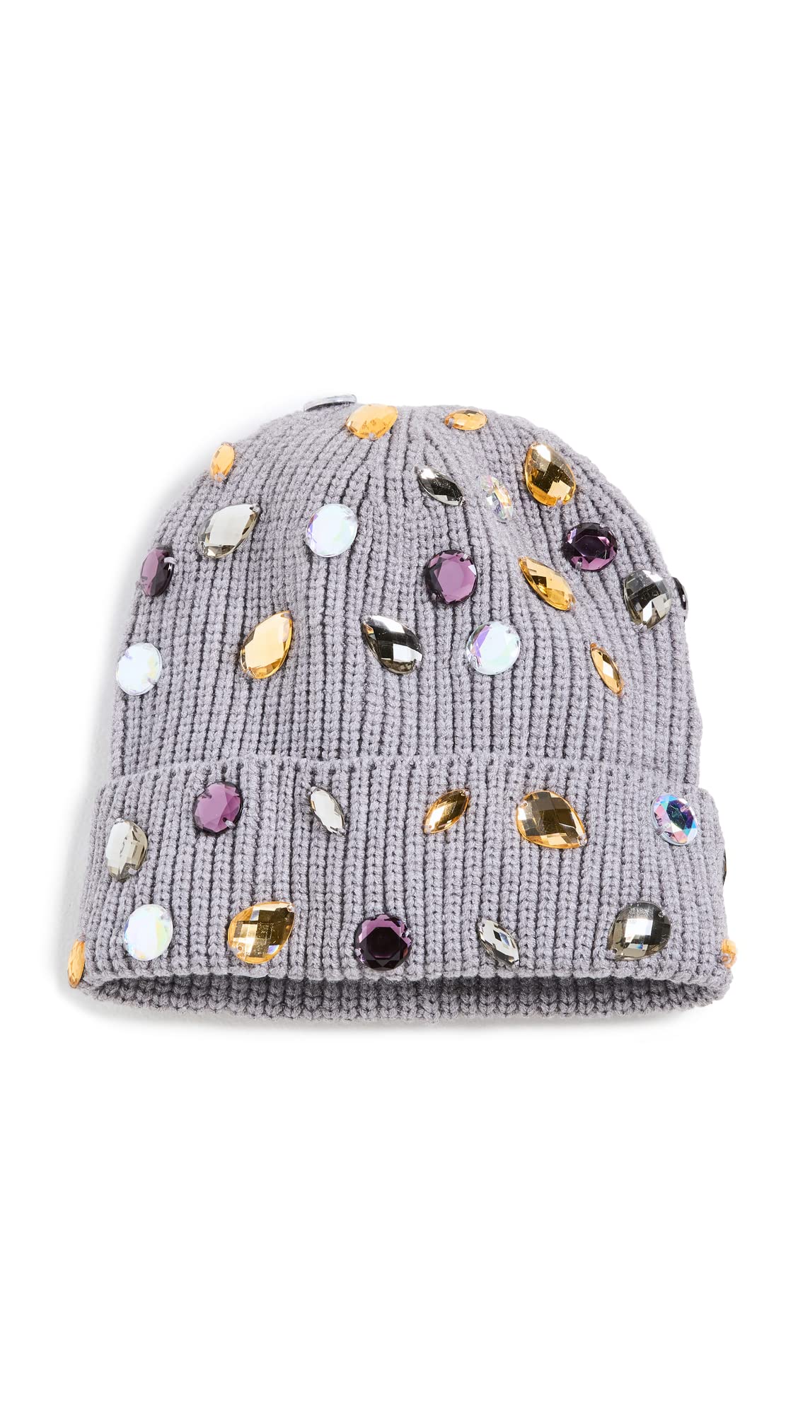 Lele Sadoughi Women's Candy Crystal Beanie, Dove Grey, One Size
