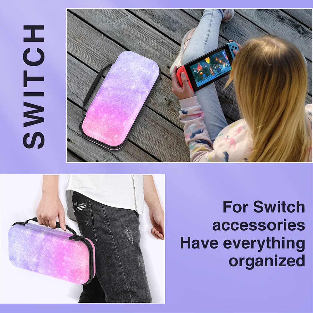 Larstylee Switch Carrying Case for Nintendo OLED New Model, Switch Protective Case with Game Card Storage for Nintendo Switch Console & Accessories