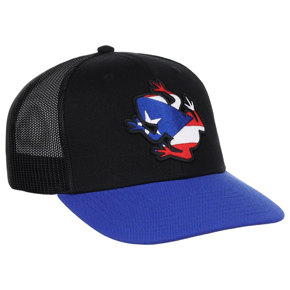 Local Crowns Puerto Rico Rubber Patch Puerto Rico Flag Fill Performance Cap, Black