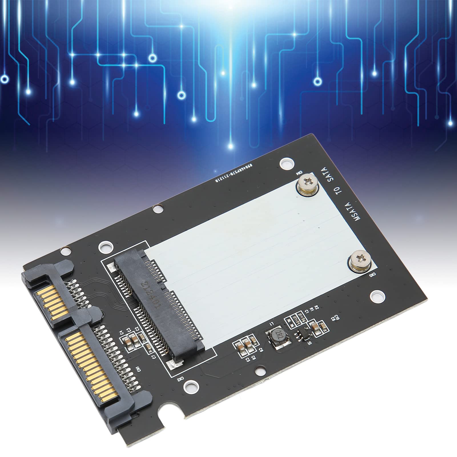 Msata to SATA III Adapter, Support Half Size 26.8MM and Full Size 50.95MM MSata SSD, 6Gbps Speed, PCB Material Support MSata SSD Solid State Disk for Desktop Use