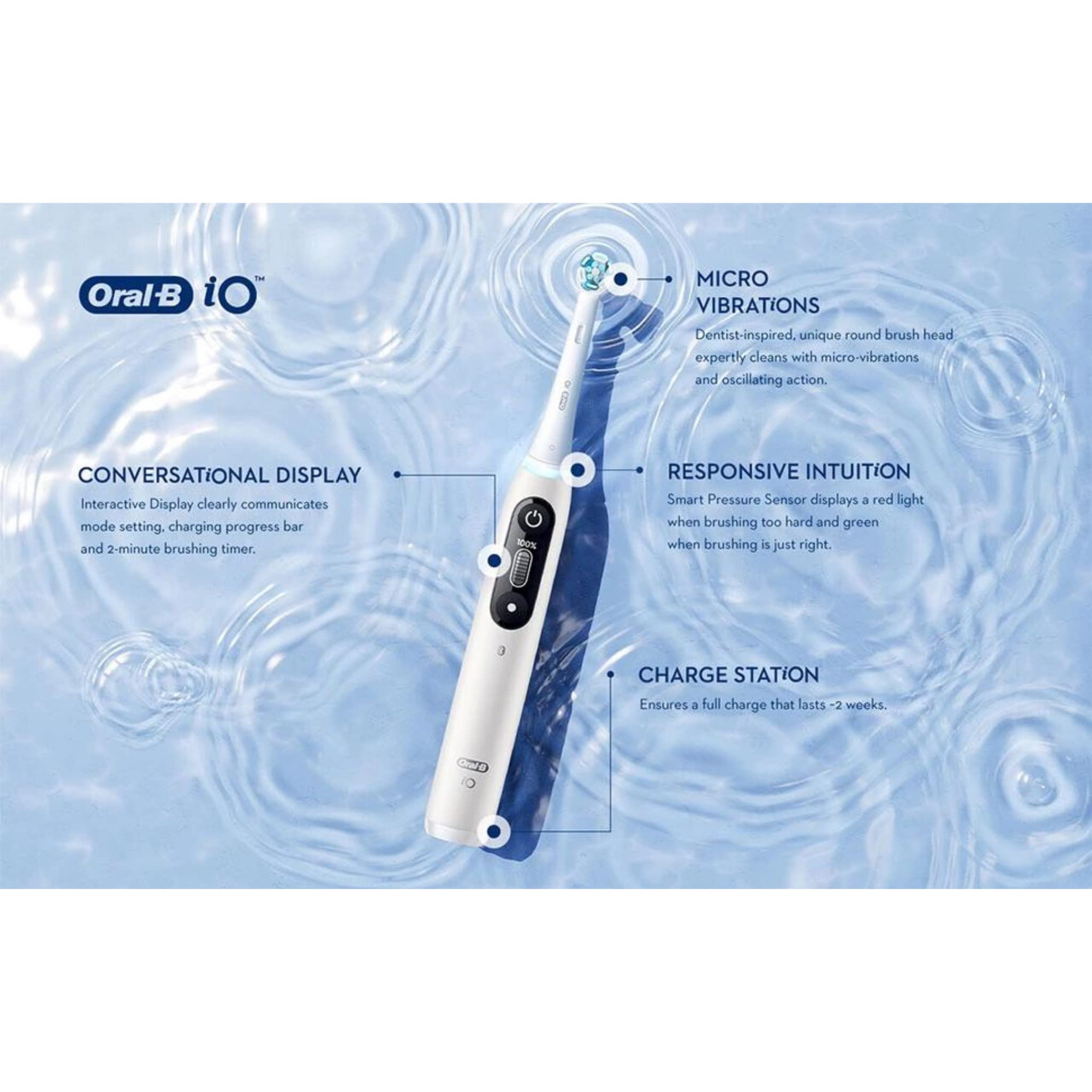 Oral-B iO Ultimate Clean Rechargeable Battery Powered Toothbrush 2-Set Incl. 2 Handles, 2 Chargers, 4 Brush Heads, 2 Travel Cases & Bluetooth (Black + White)