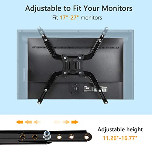 HUANUO Universal VESA Mount Adapter Kit, Non-VESA Adapter for 17 to 27 Inch Monitor Screens to 75x75 VESA Mount