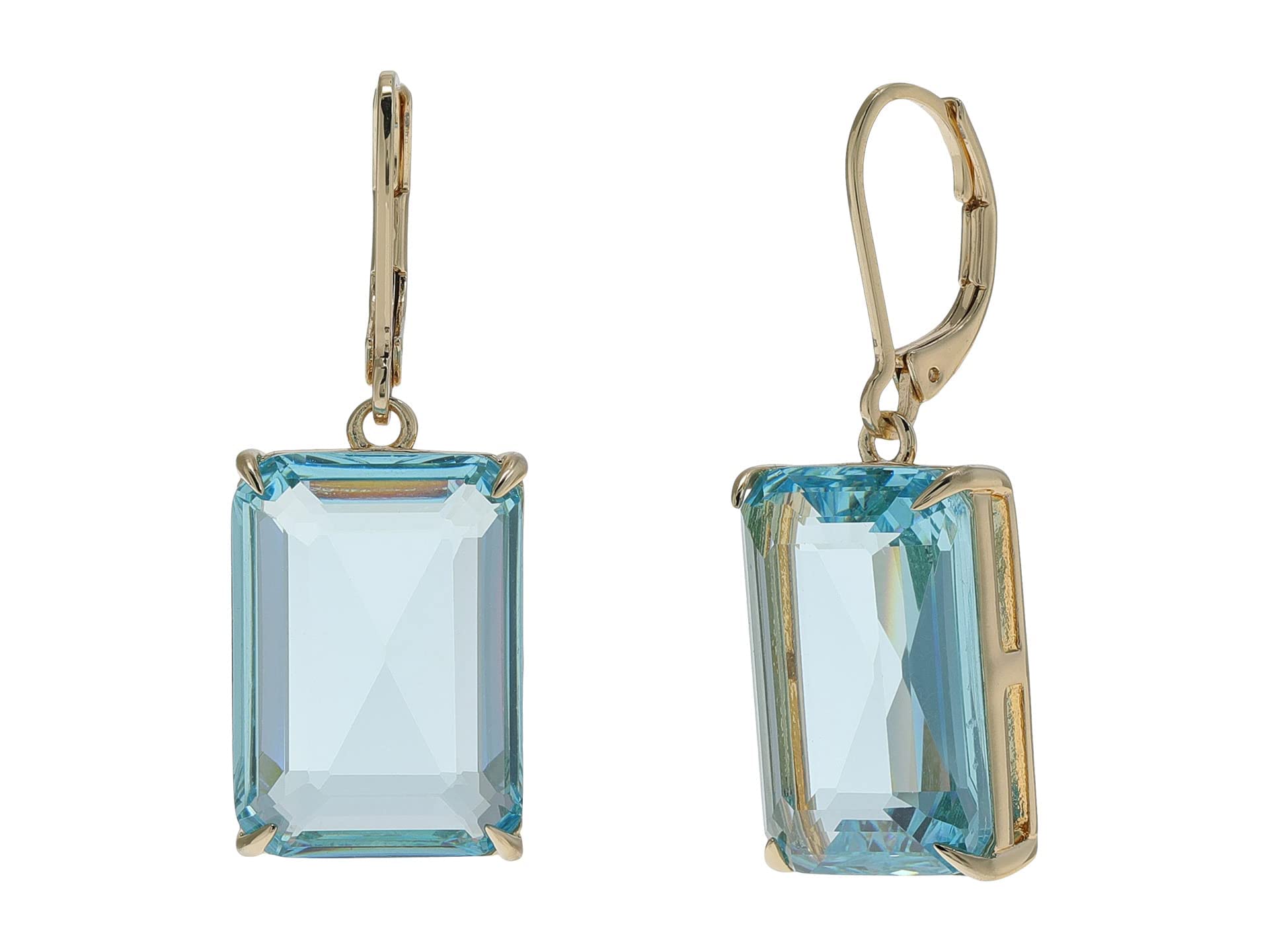 LAUREN Ralph Lauren Large Stone Drop Earrings Gold/Blue One Size